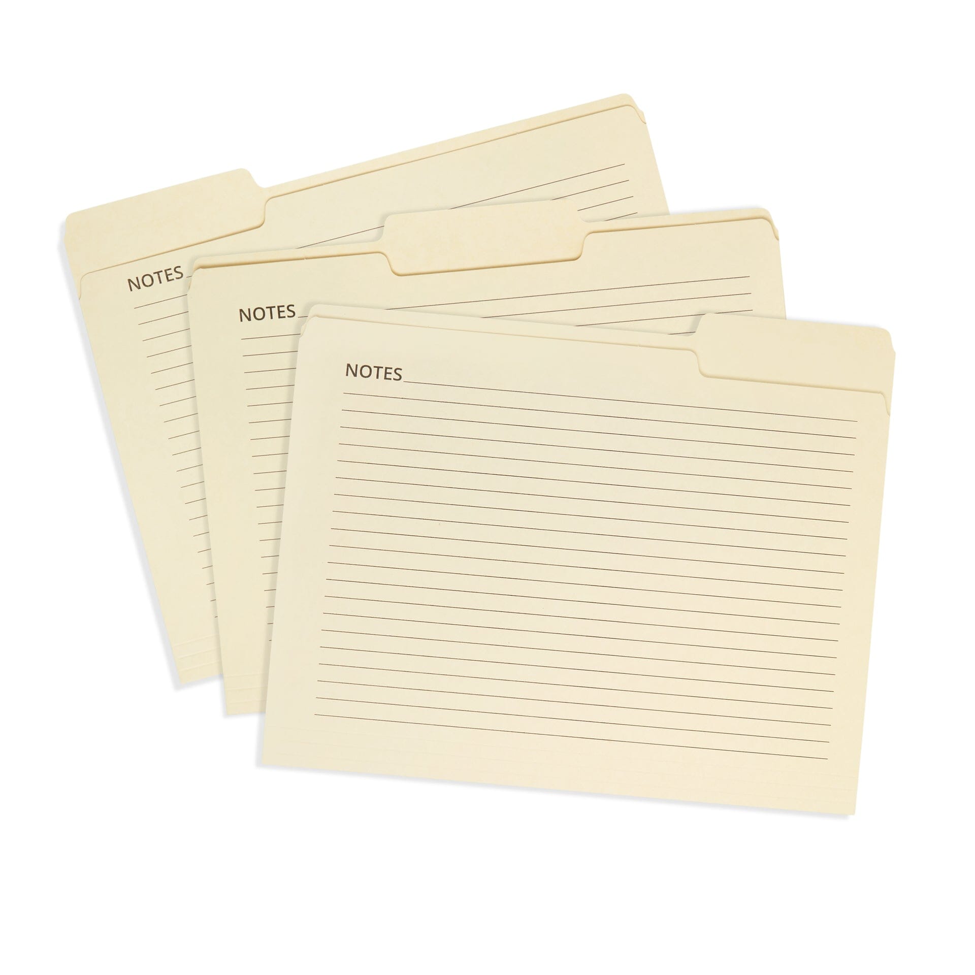 Blue Summit Supplies 1/3 Tab File Folder, Letter Size, Manila with Not