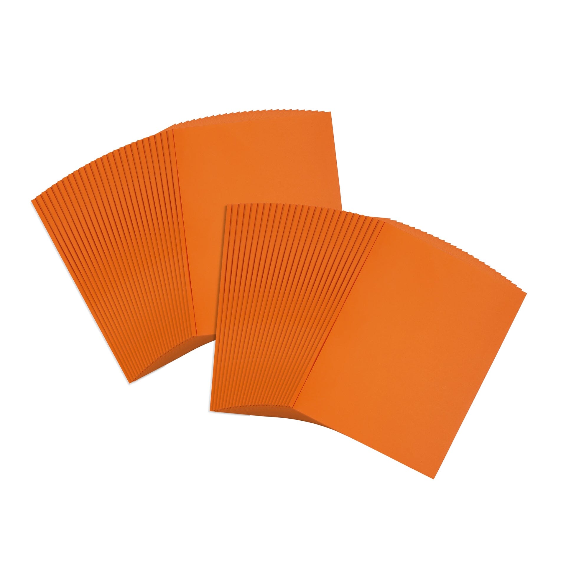 2 Pocket Folder with Prongs, 1 Side Printed, Orange, 50 pack