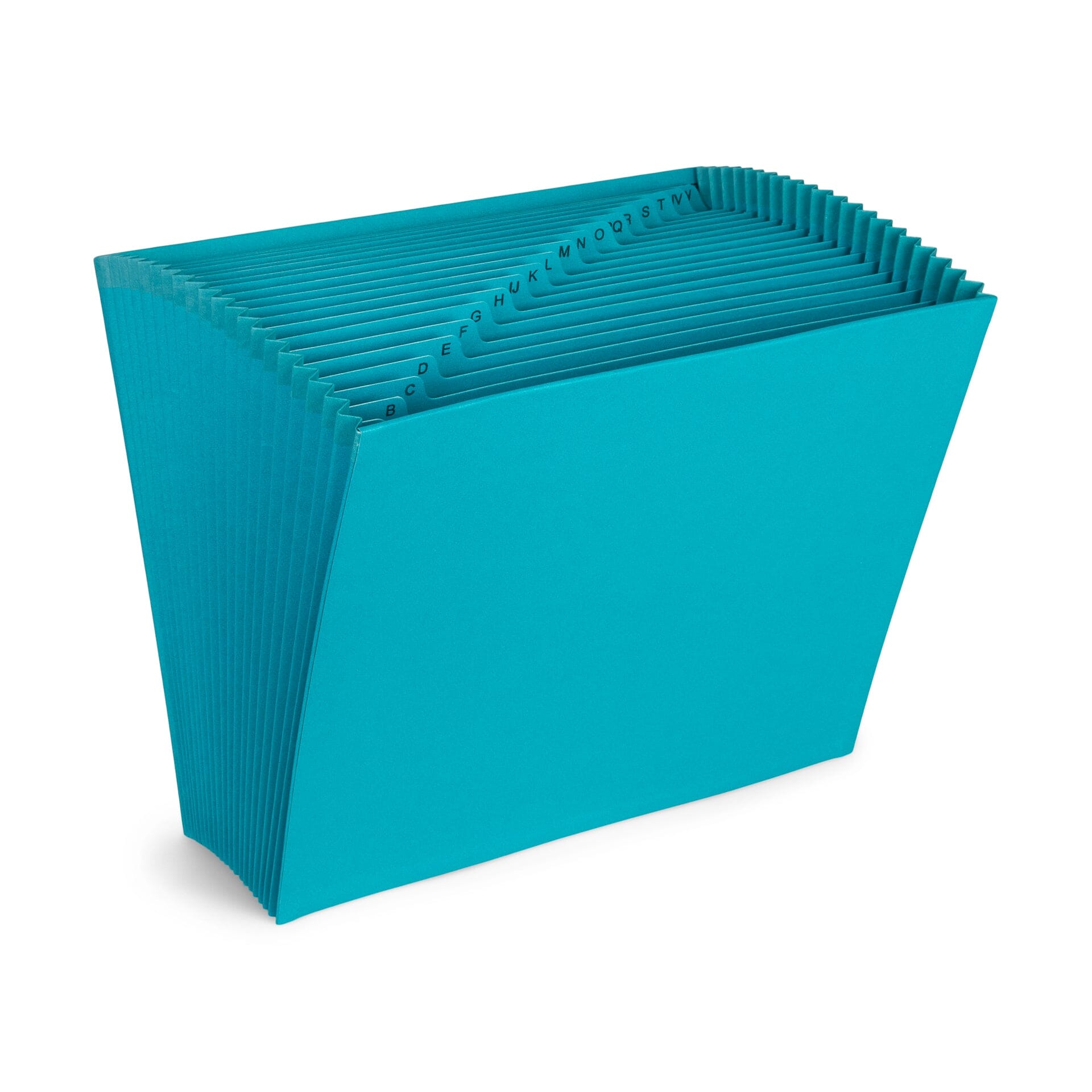 Blue Summit Teal Expanding File, Open Top, Letter Size, A-Z Organizer,