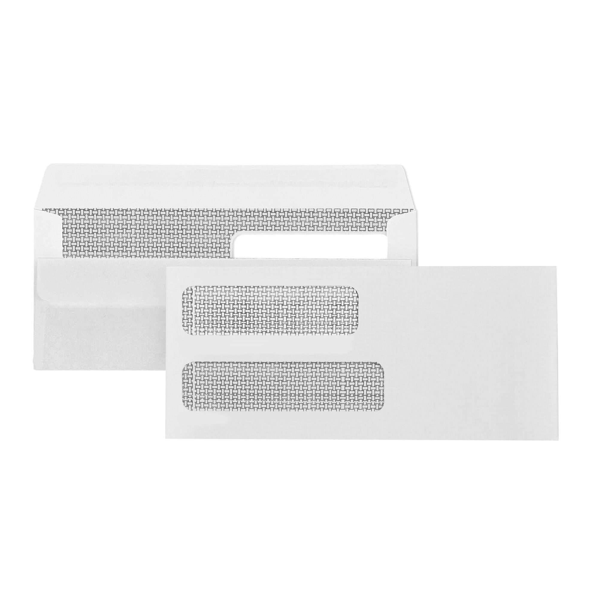 Blue Summit Supplies #10 Business Envelopes, Double Window, Security T