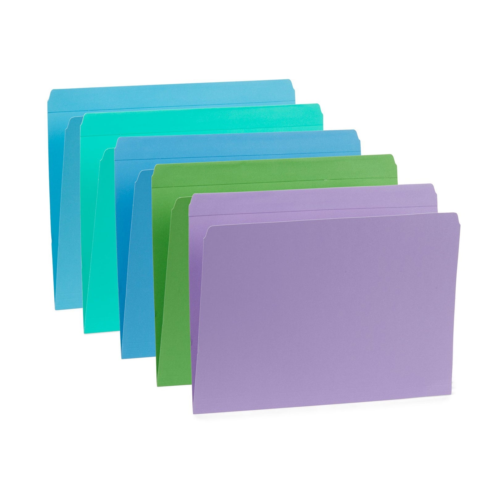 Blue Summit Supplies File Folders, Letter, Straight Tab, Assorted Ocea