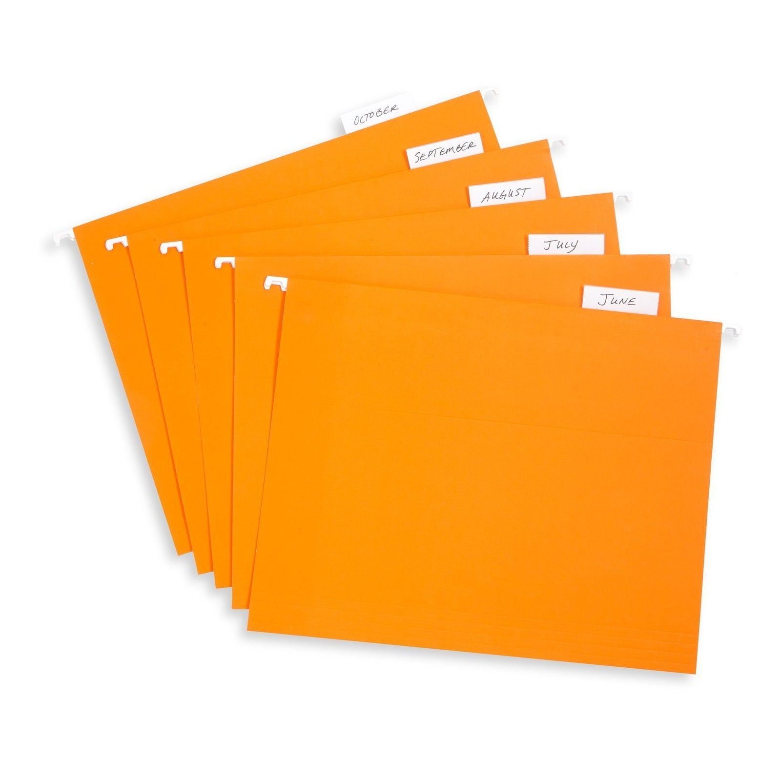 Blue Summit Supplies Hanging File Folders, Letter, 1/5 Tab, Orange, 25