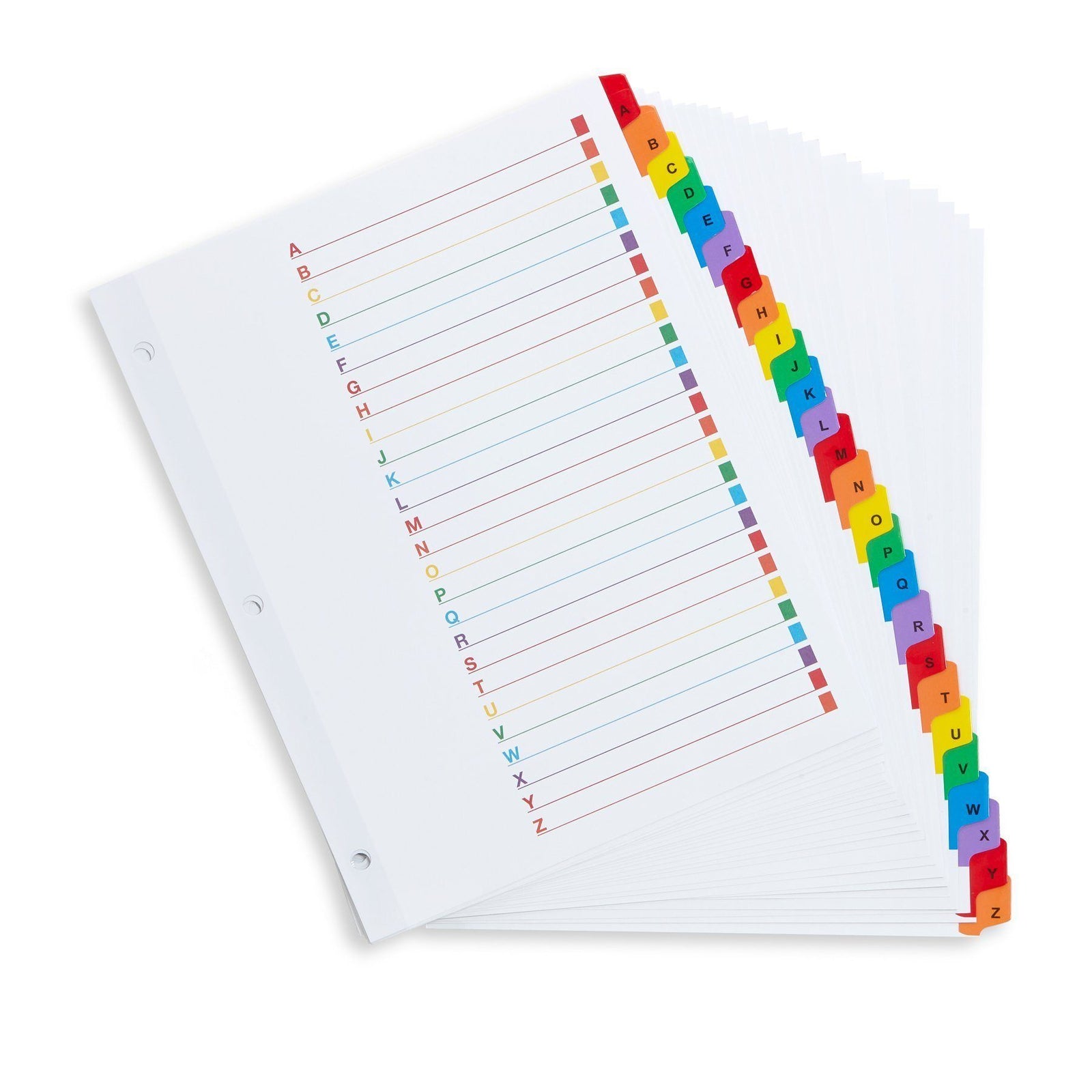 Blue Summit Supplies Index Dividers, 26-Tab A-Z, White, 78 Dividers