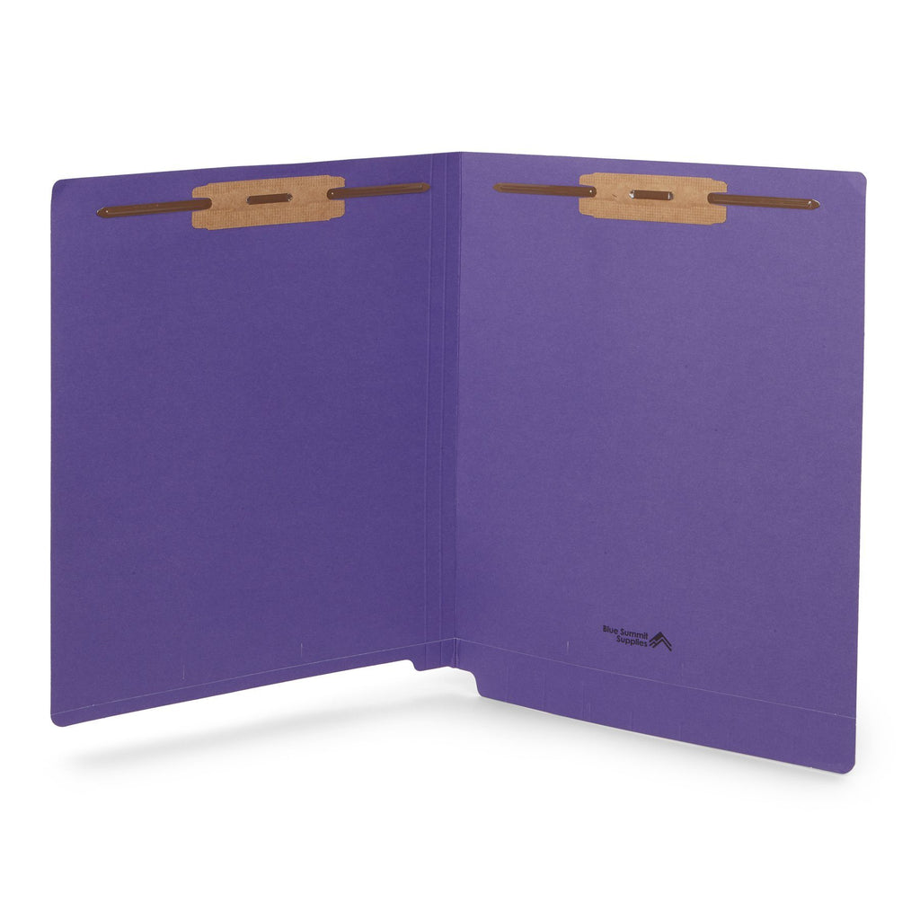 Blue Summit Supplies Fastener Folders, Reinforced, Letter, End Tab, Pu