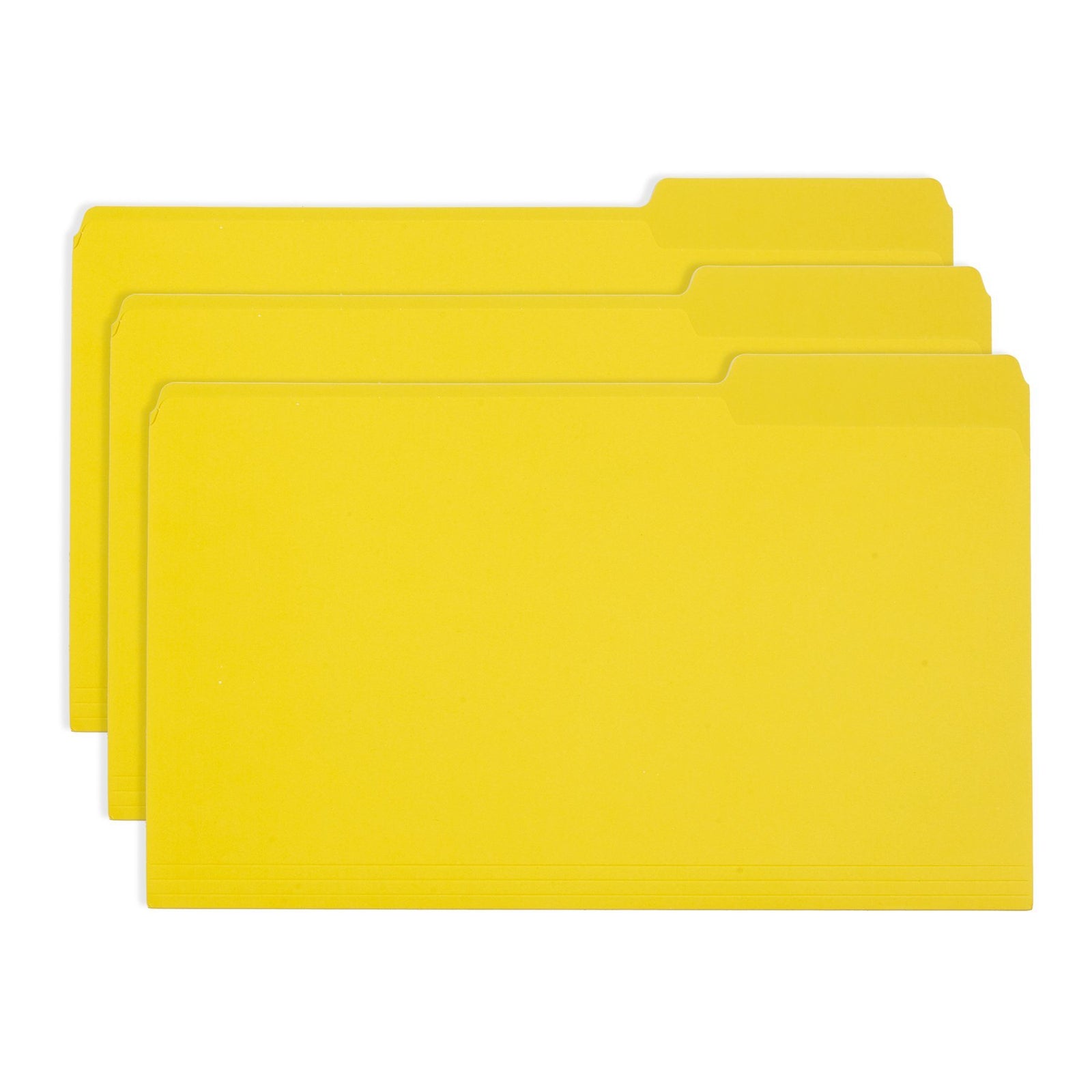Blue Summit Supplies File Folders, Legal, 1/3 Tab, Yellow, 100 Pack