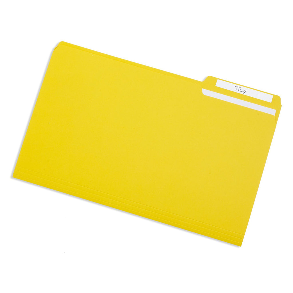 Blue Summit Supplies File Folders, Legal, 1/3 Tab, Yellow, 100 Pack