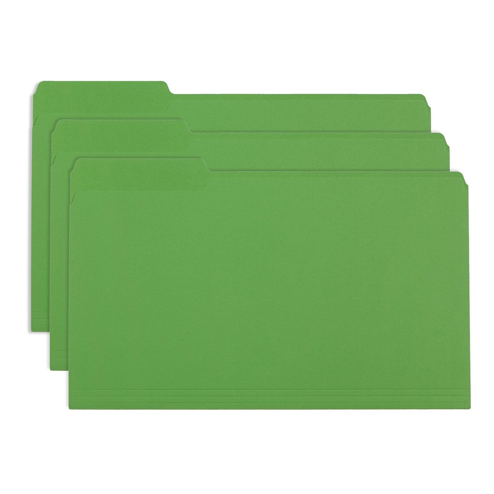 Blue Summit Supplies File Folders, Legal, 1/3 Tab, Green, 100 Pack