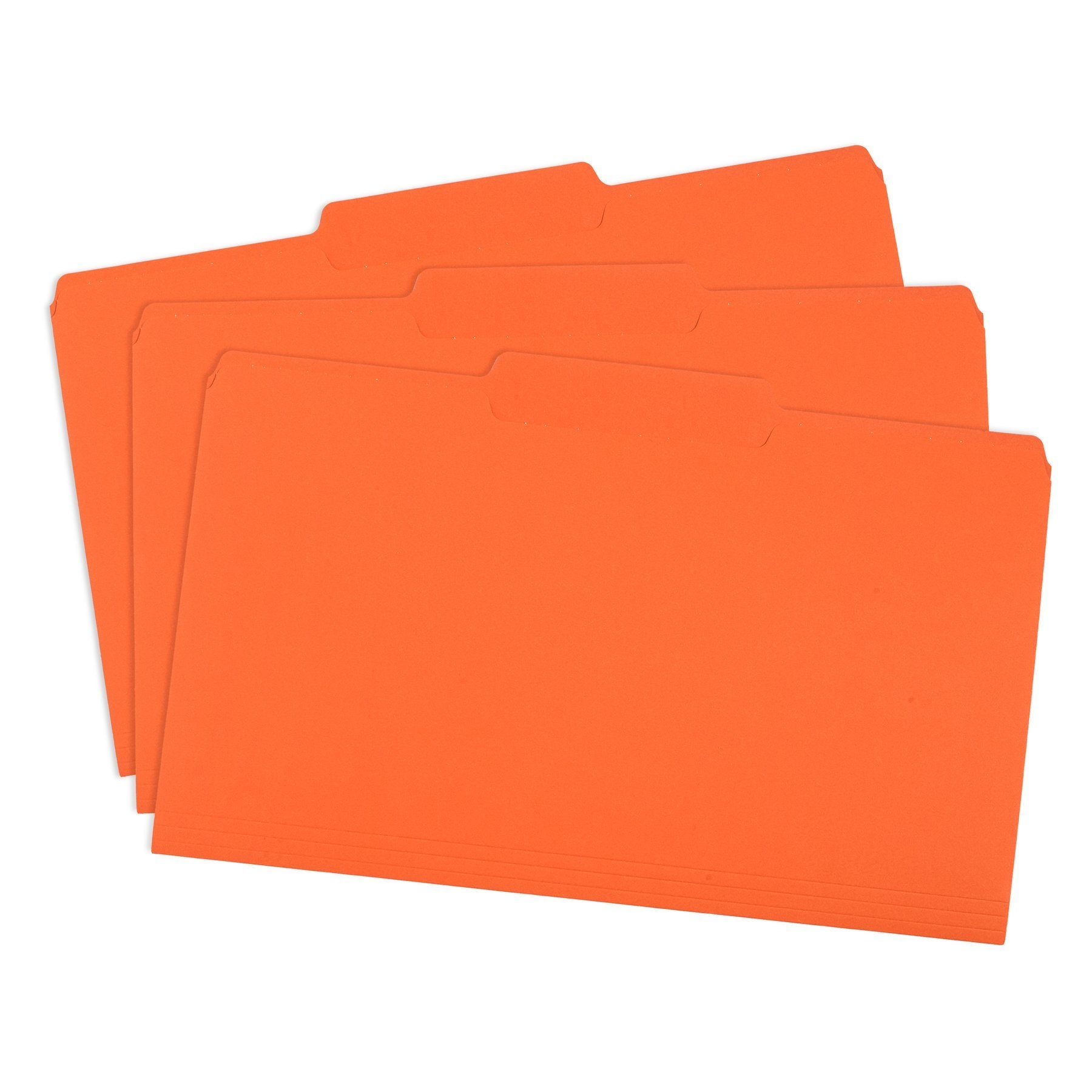 Blue Summit Supplies File Folders, Legal, 1/3 Tab, Orange, 100 Pack