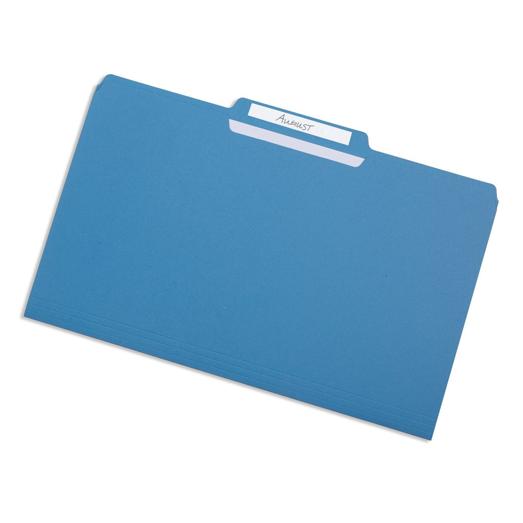 Blue Summit Supplies File Folders, Legal, 1/3 Tab, Assorted Colors, 10