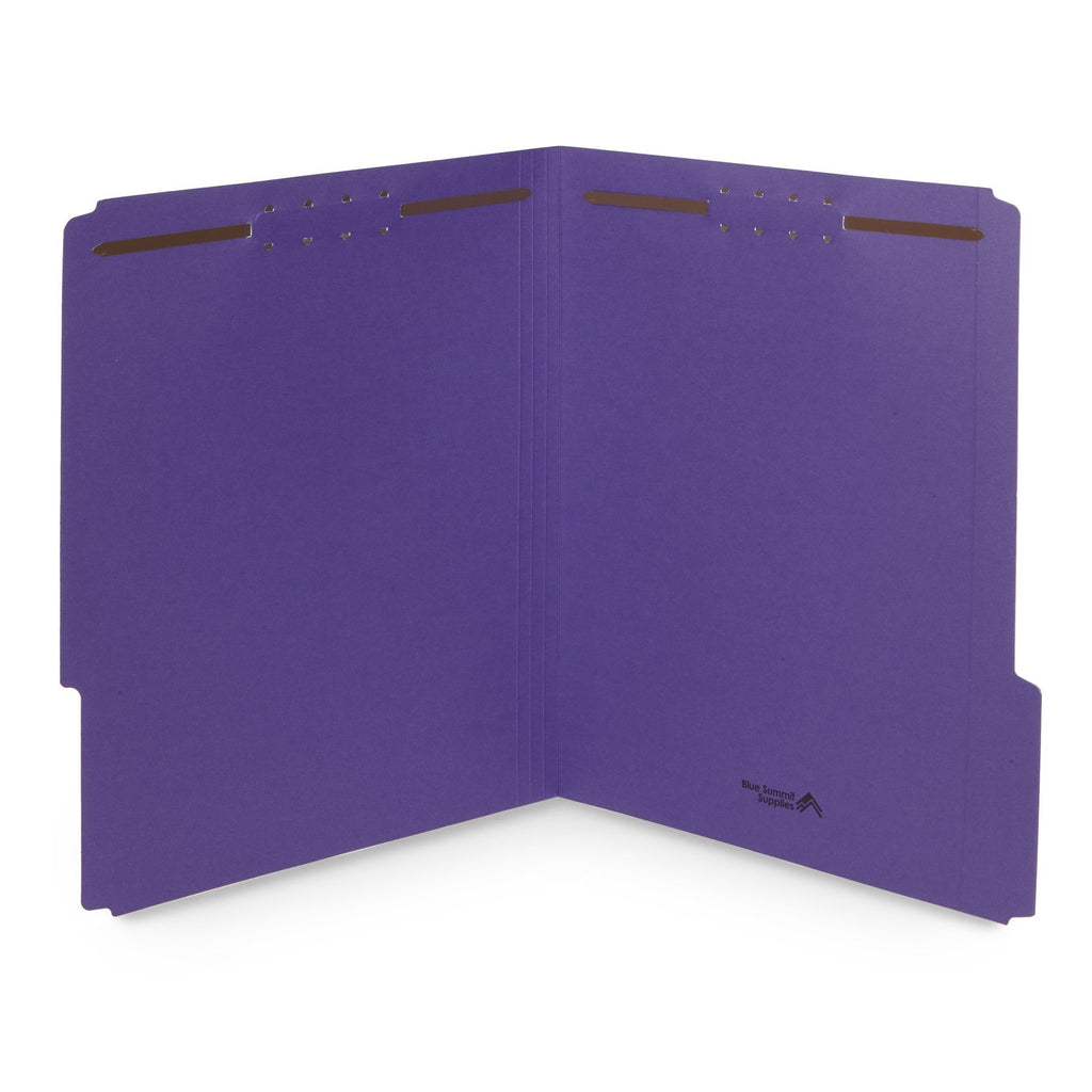 Blue Summit Supplies Fastener Folders, Reinforced, Letter, 1/3 Tab, Pu