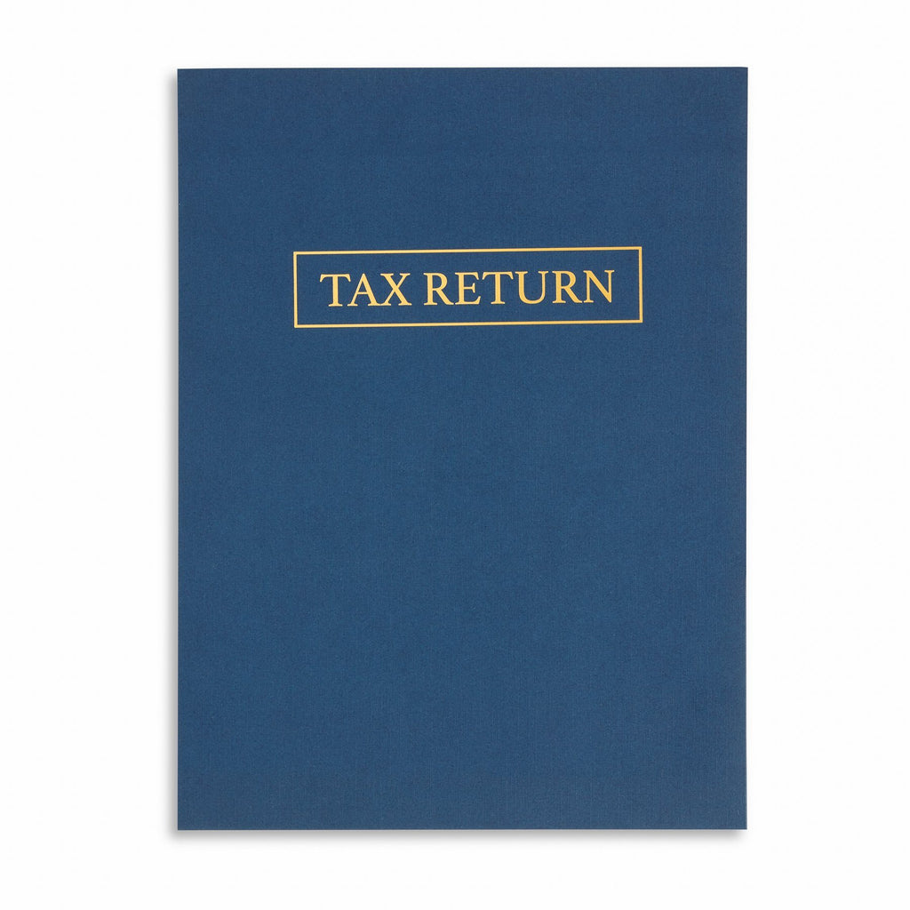 Blue Summit Supplies Tax Return Folders with Pockets, Dark Blue, 25 Pa