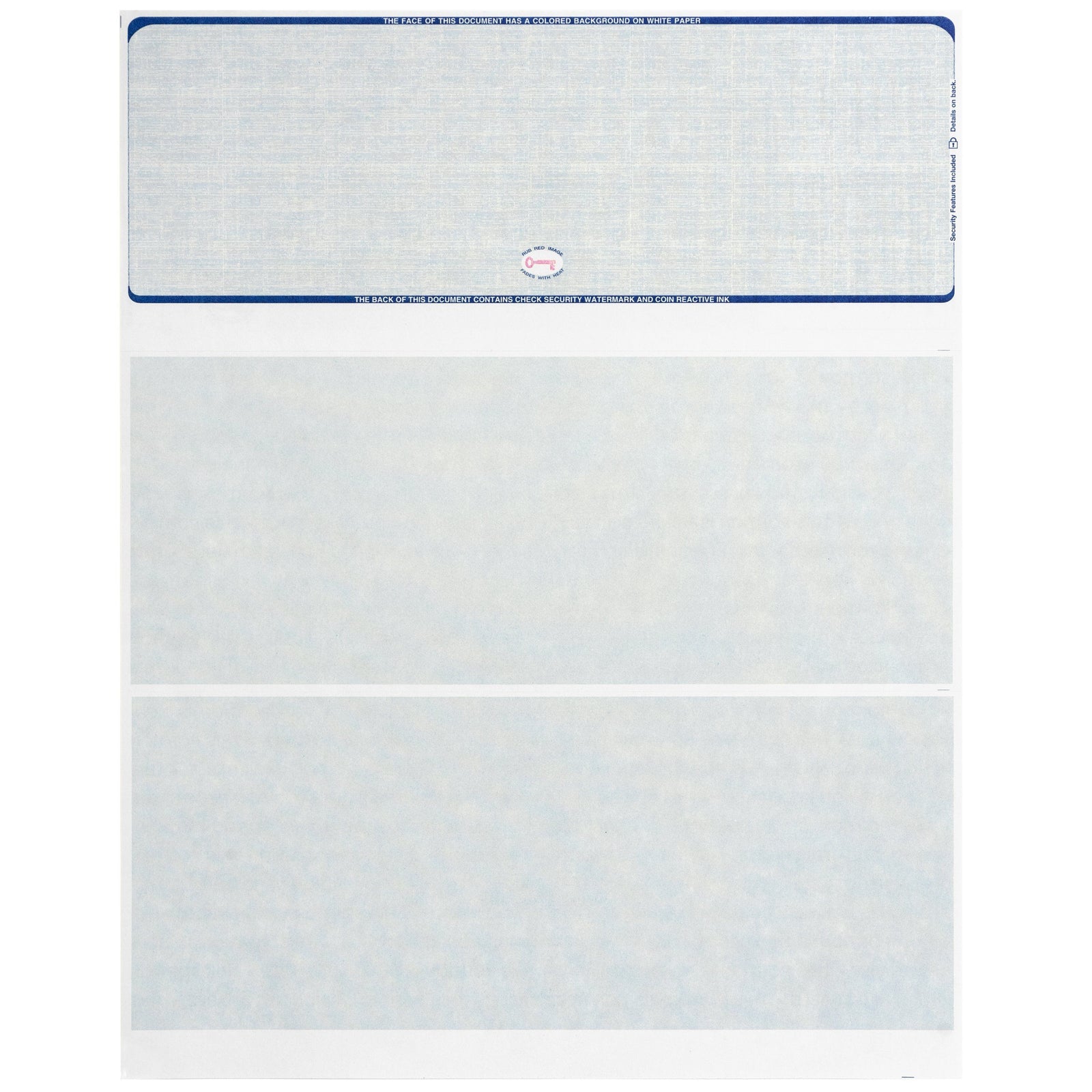 Blue Summit Supplies Check Stock, Letter Size, Blank Security Checks,