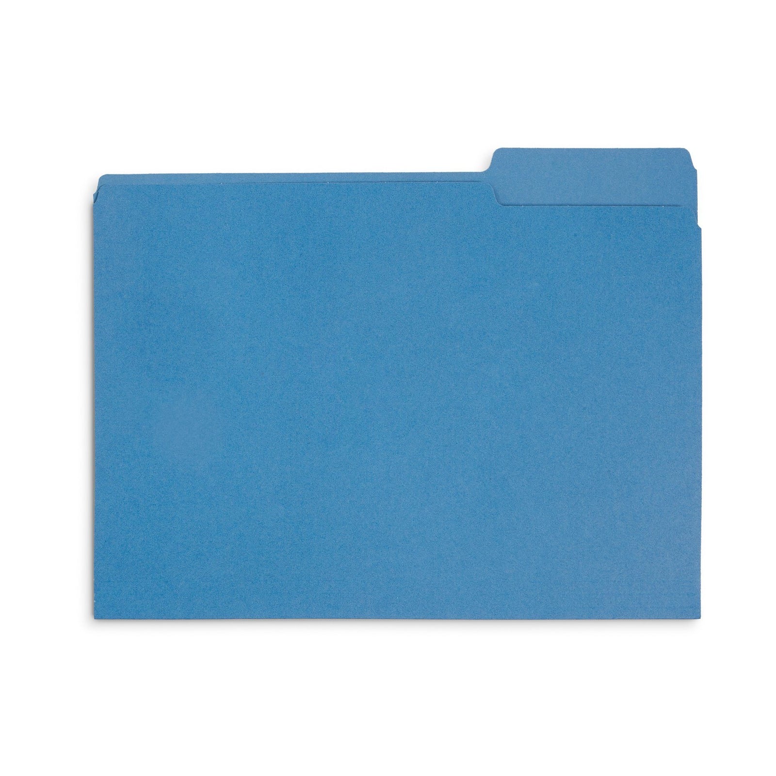 Blue Summit Supplies File Folders, Letter, 1/3 Tab, Blue, 100/Pack