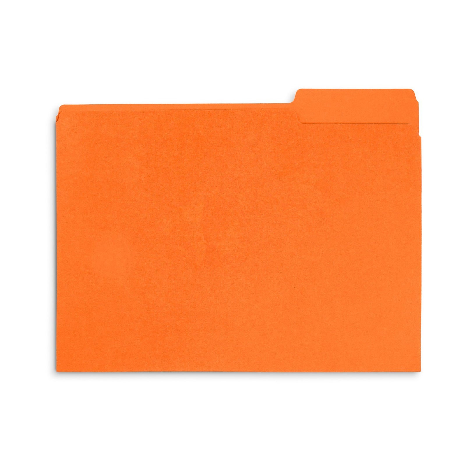 Blue Summit Supplies File Folders, Letter, 1/3 Tab, Orange, 100/Pack