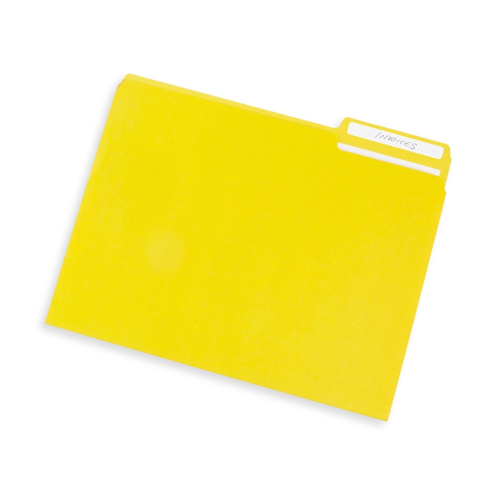 Blue Summit Supplies File Folders, Letter, 1/3 Tab, Yellow, 100/Pack