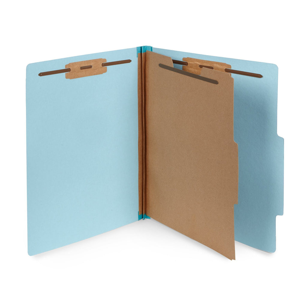 Blue Summit Supplies Classification Folders, Letter Size, 1-Divider, T