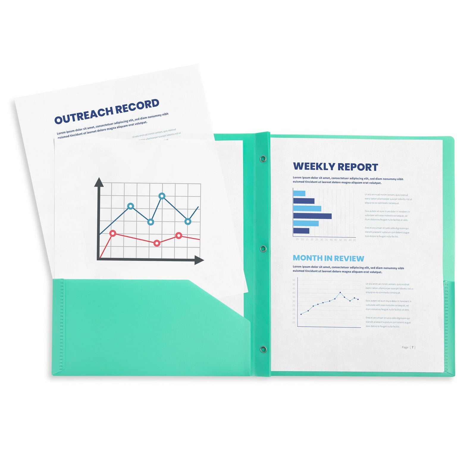 Blue Summit Supplies Plastic Pocket Folders, Prongs, Assorted Gem Tone