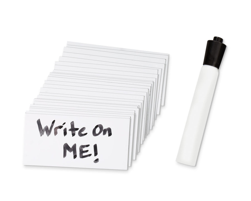 Blue Summit Supplies Erasable Magnet Labels for Whiteboard, 2" x 4", 2