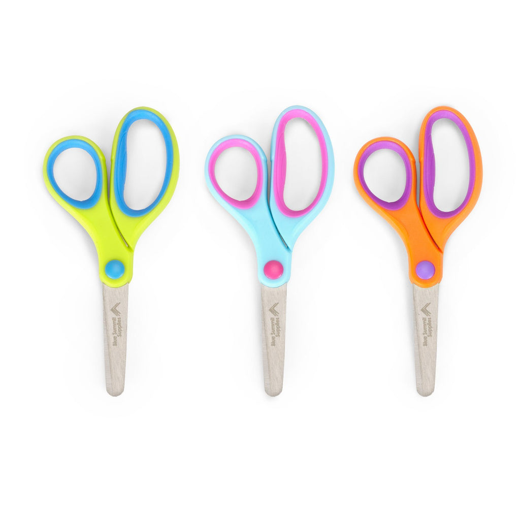 Blue Summit Supplies Kid's Scissors, Blunt Tip, Assorted Colors, 12 Pa