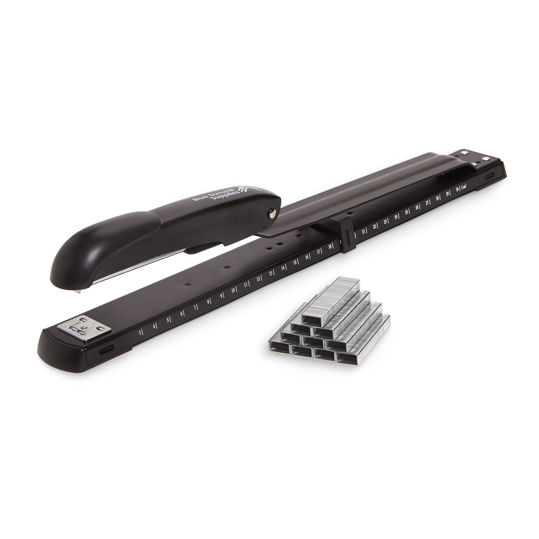 Blue Summit Supplies Long-Reach Stapler, Standard 1/4" Staples, 20-She