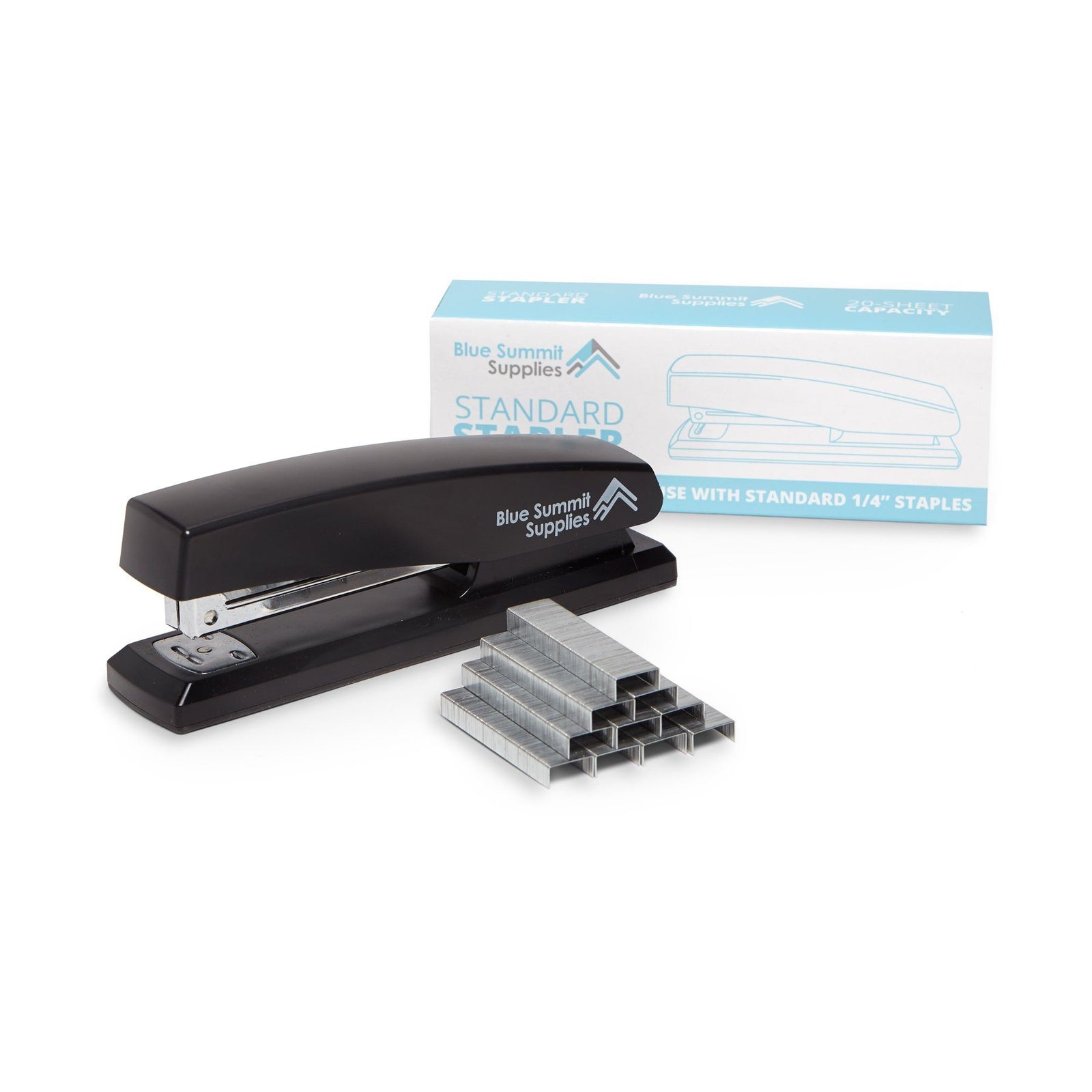 Blue Summit Supplies Standard Stapler Set with Standard 1/4" Staples a