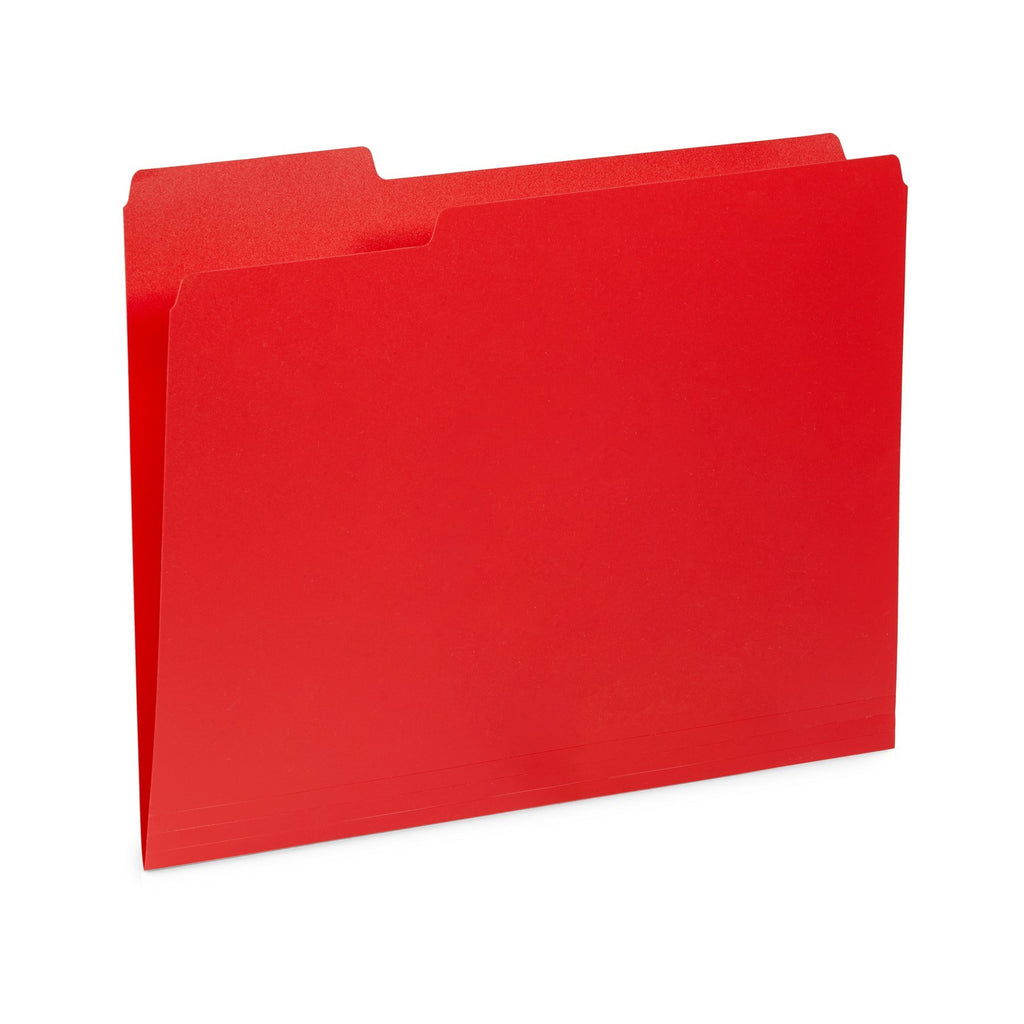 Blue Summit Supplies Plastic File Folders, Letter, 1/3 Tab, Assorted C