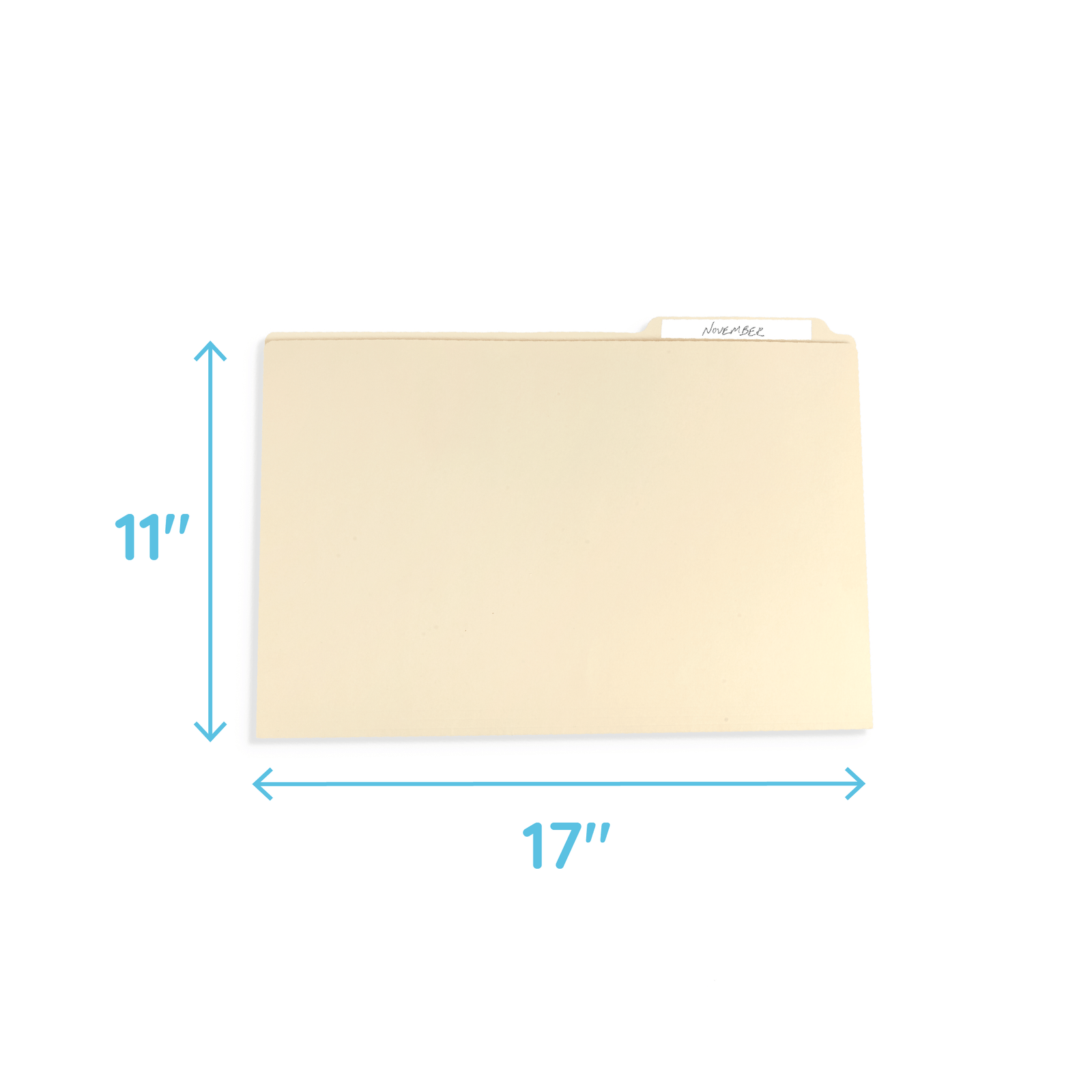 Blue Summit Supplies File Folders, Tabloid, 1/3 Tab, Manila, 50 Pack