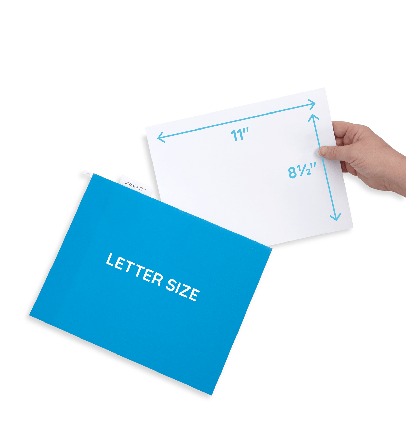 Blue Summit Supplies Hanging File Folders, Letter, 1/5 Tab, Blue, 25 P